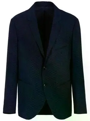 Giorgio Armani Zigzag-print Single-breasted Blazer