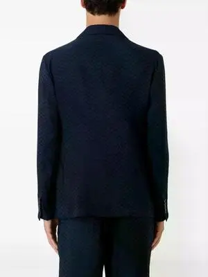 Giorgio Armani Zigzag-print Single-breasted Blazer