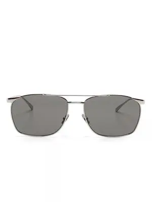 Saint Laurent Navigator-frame Sunglasses - Silver