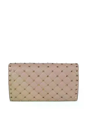 Valentino Garavani Rockstud Spike Quilted Lambskin Nappa Crossbody Bag - Neutrals