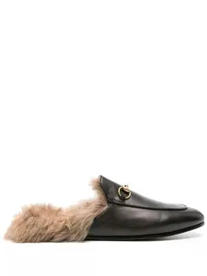 Gucci Princetown Shearling Mules
