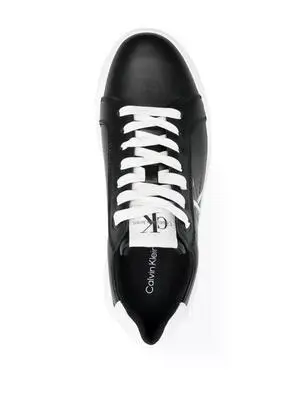 Calvin Klein Logo-print Leather Sneakers