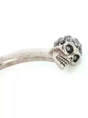 Alexander McQueen Jewelled Twin Skull Bangle