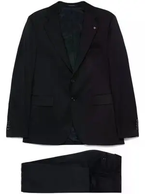Tagliatore Brooch-detail Suit - Blue