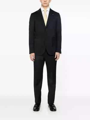 Tagliatore Brooch-detail Suit - Blue