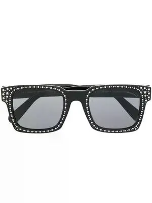 Moncler X Palm Angels Square-frame Sunglasses - Black