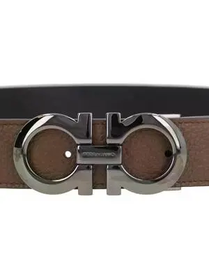 FERRAGAMO Reversible Gancini Belt - Black