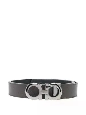FERRAGAMO Reversible Gancini Belt - Black