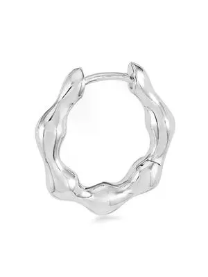 DOWER & HALL Waterfall Hinged Single Hoop Earring - Silver