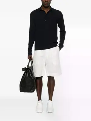Brioni Ribbed-knit Polo Shirt