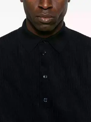 Brioni Ribbed-knit Polo Shirt