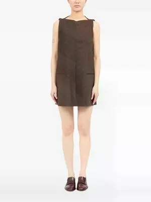 MAISON MARGIELA Striped Mini Dress - Brown