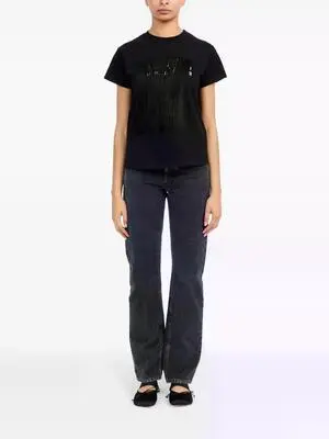 MAISON MARGIELA Round Neck T-shirt With Signature Numbers Motif