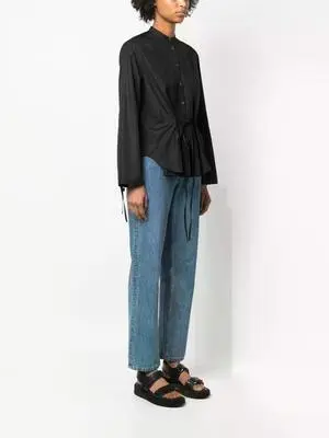 Aspesi Peplum Button-down Shirt - Black