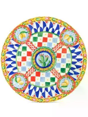 Dolce & Gabbana 2 Piece Fine Porcelain Dinner Plate Set - White