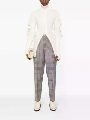 DONDUP Micaela Checked Tapered Trousers