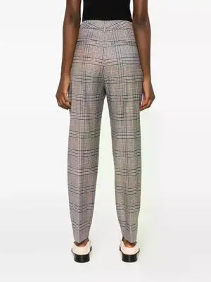 DONDUP Micaela Checked Tapered Trousers