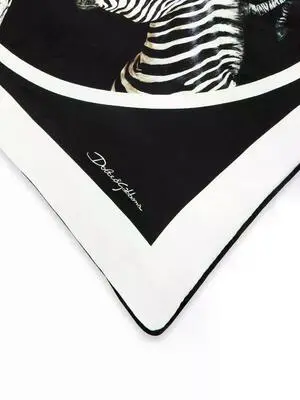 Dolce & Gabbana Zebra-print Silk Twill Cushion