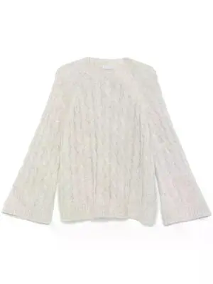 Brunello Cucinelli Cable-knit Wool-mohair Blend Sweater