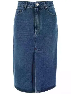 AMI Paris Pencil Denim Skirt