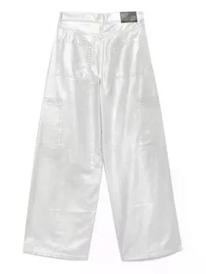 Dkny High-rise Wide Leg Cargo Trousers