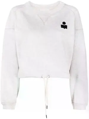 MARANT ETOILE MARANT ÉTOILE Margo Cropped Sweatshirt Neutrals