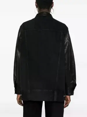 Khaite Grizzo Leather-paneled Denim Jacket