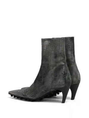 Marni Spike Crocodile-effect Leather Boots