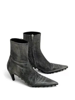 Marni Spike Crocodile-effect Leather Boots