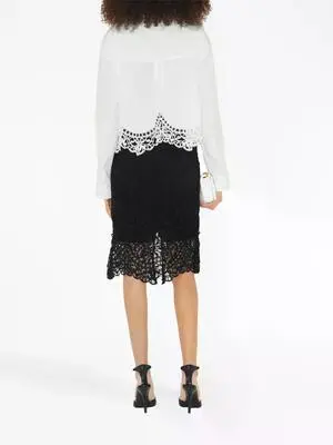 Burberry Macramé-lace Pencil Skirt