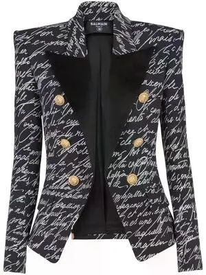 Balmain Love Letter Tailored Jacket - Black