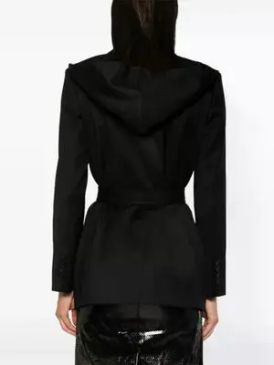 Pinko Cortez Wool-blend Blazer With Detachable Hood