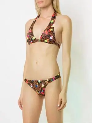 AMIR SLAMA Printed Triangle Bikini Set