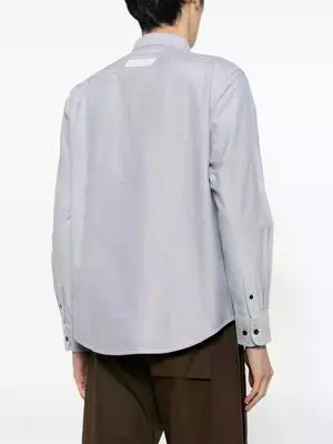 AAPE BY *A BATHING APE Logo-patch Long-sleeved Shirt - Grey