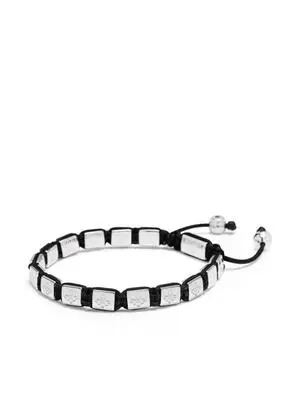 NIALAYA JEWELRY Engraved Beaded Sterling Bracelet