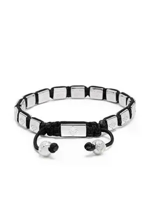 NIALAYA JEWELRY Engraved Beaded Sterling Bracelet
