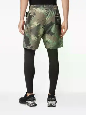 PLEIN SPORT Camouflage-print Layered Track Pants