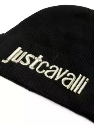 Just Cavalli Logo Embroidered Beanie