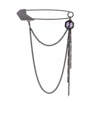 Yohji Yamamoto Amethyst Pin - Black