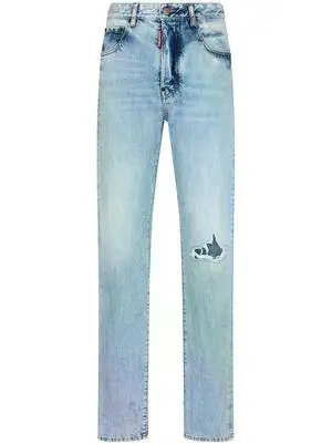 Dsquared2 Ripped-detail Slim-cut Jeans