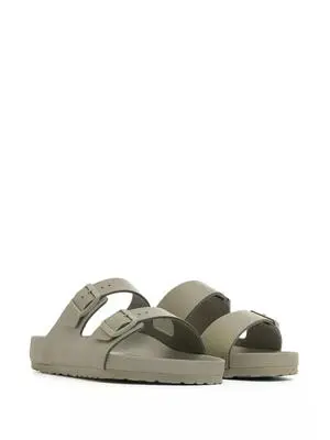 BIRKENSTOCK Arizona Exquisite Leather Sandals - Grey