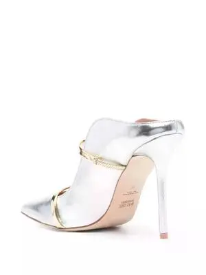 MALONE SOULIERS 100mm Maureen Mules - Silver