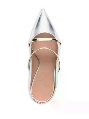 MALONE SOULIERS 100mm Maureen Mules - Silver