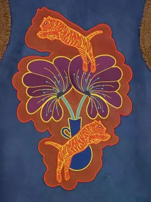 PAULA Shearling Embroidered Vest