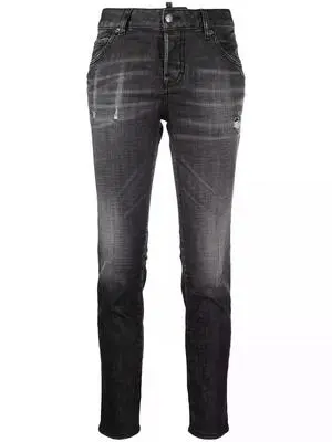 Dsquared2 Distressed-effect Logo-patch Denim Jeans