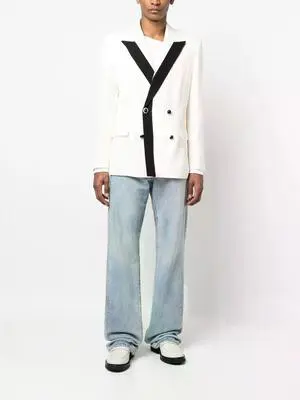Casablanca Contrast-lapel Double-breasted Blazer