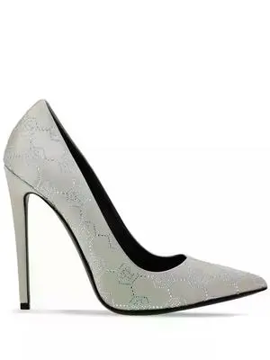 Philipp Plein Decollete Monogram Strass Pumps - Neutrals
