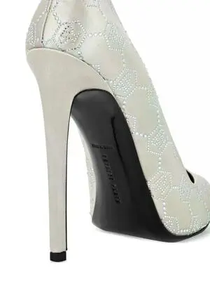 Philipp Plein Decollete Monogram Strass Pumps - Neutrals