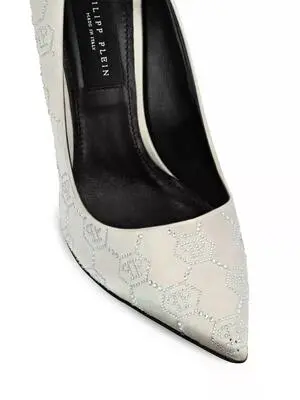 Philipp Plein Decollete Monogram Strass Pumps - Neutrals