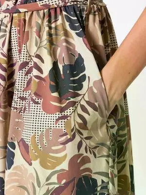 AMIR SLAMA Palm Leaf Print Playsuit